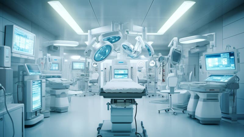 Modern Equipment in Operating Room. Medical Devices Stock Image - Image ...