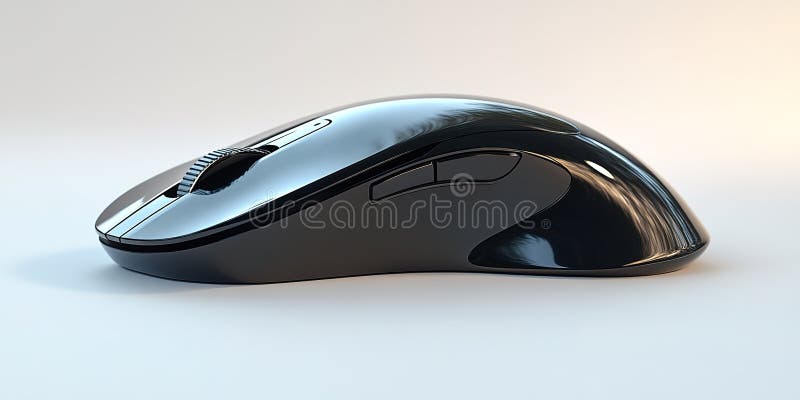 Modern Ergonomic Computer Mouse Design Featuring a Sleek Black Exterior ...