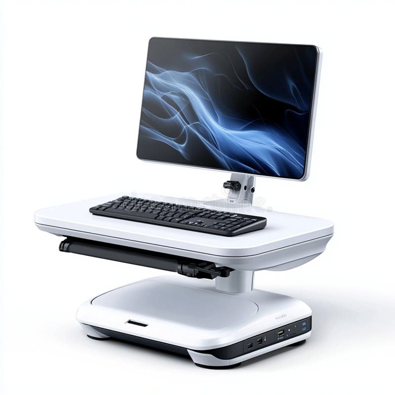 Modern Adjustable Height Computer Desk Workstation Setup Home White ...