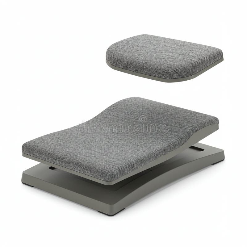 Modern Ergonomic Footrest with Two Components: a Base and a Detachable ...