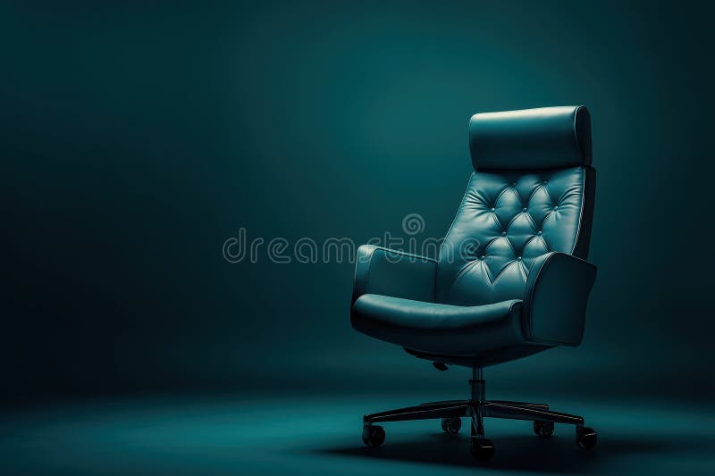 Modern Ergonomic Leather Office Chair in Dim Lighting Stock Photo ...
