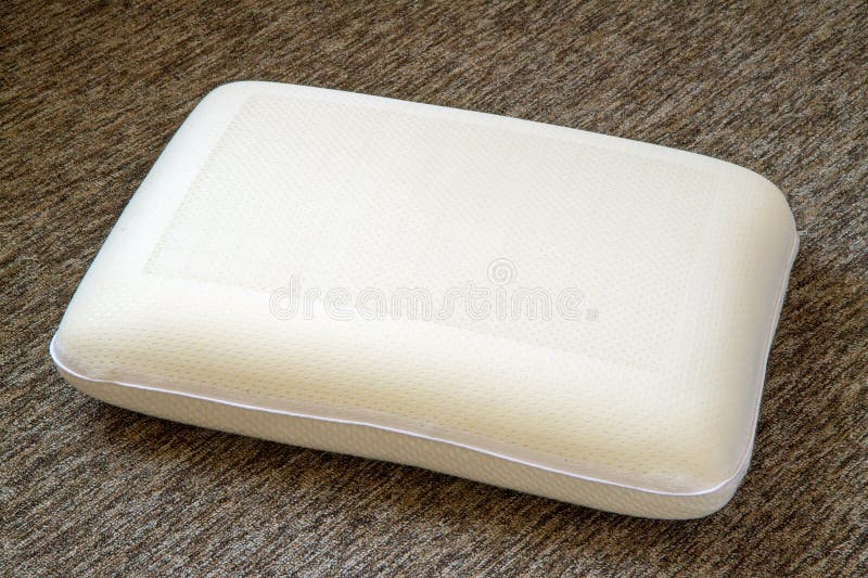 Modern Ergonomic Pillow with Memory Foam. Stock Photo - Image of shape ...