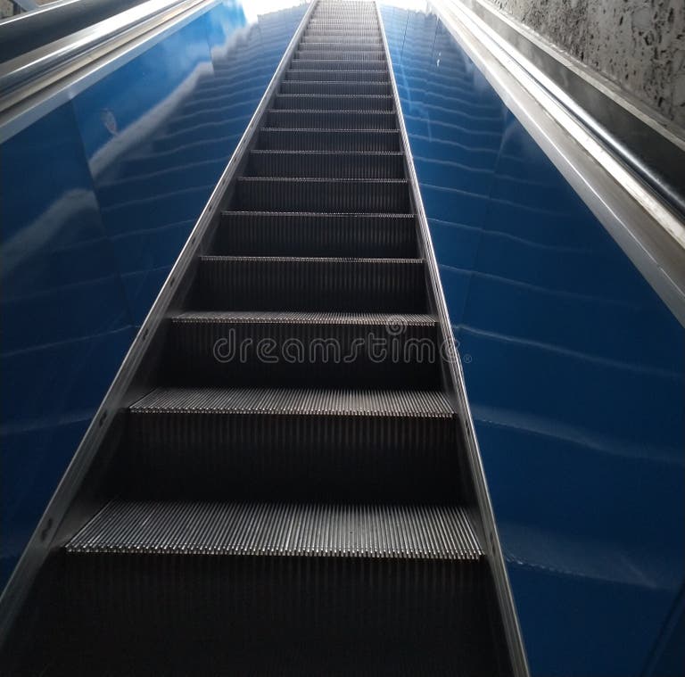 Modern Escalator Steps without People Stock Image - Image of people ...