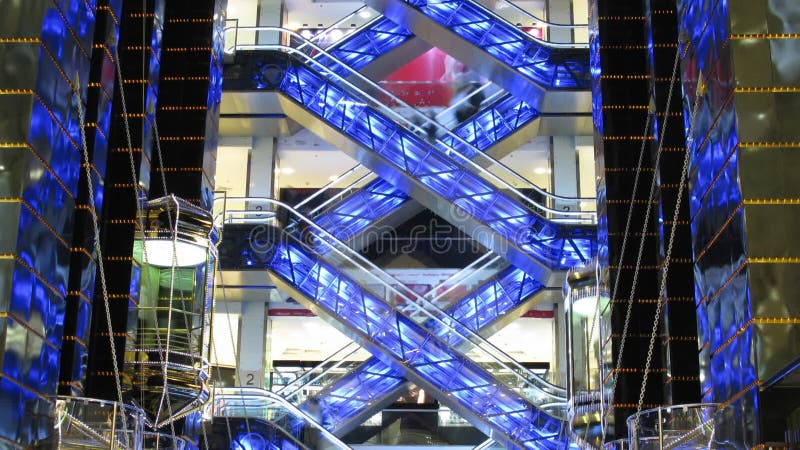 Modern Escalators and Elevators, Time Stock Video - Video of customer ...