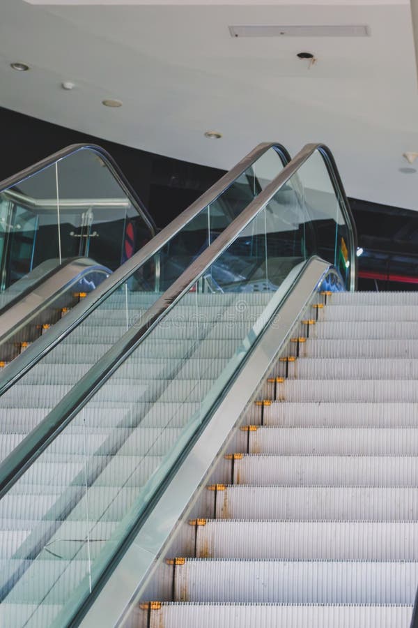 Modern Escalators in a Shopping Mall Stock Photo - Image of automatic ...