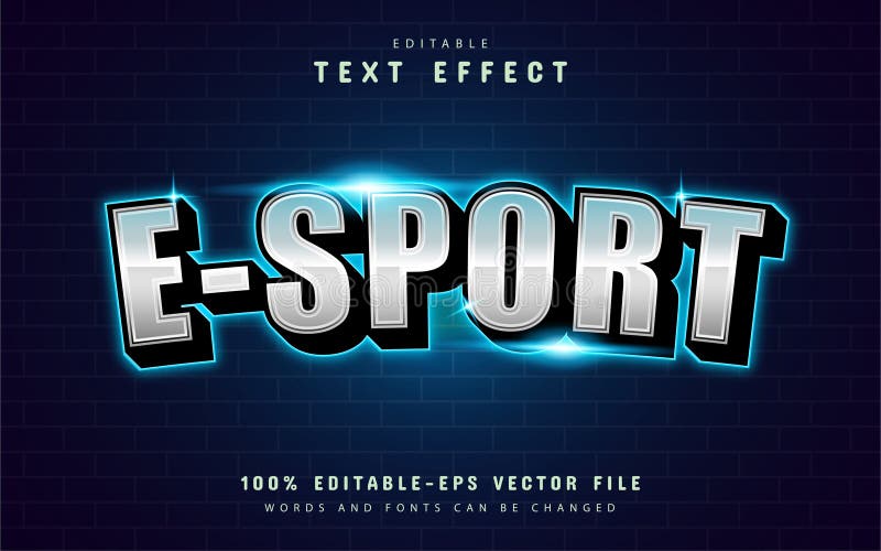 Esport Text Effect Alphabet Typography for Gamer or Streamer Stock ...