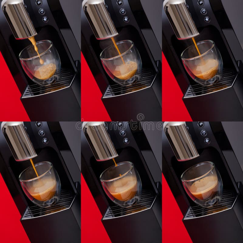 Modern espresso machine stock image. Image of caffeine - 63482073