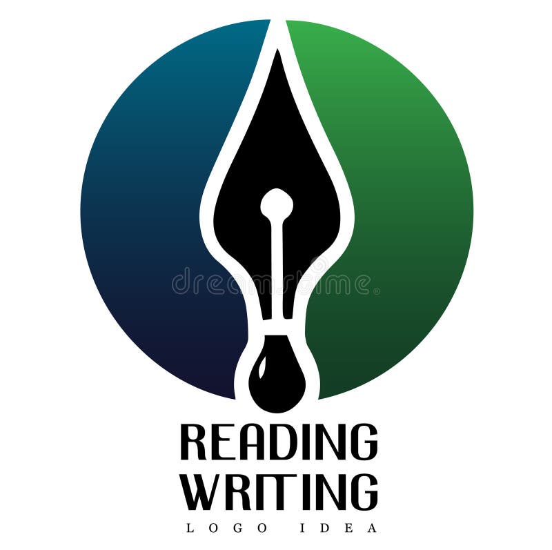 Modern and Essential Logo Idea for Reading and Writing Concept. Stock ...