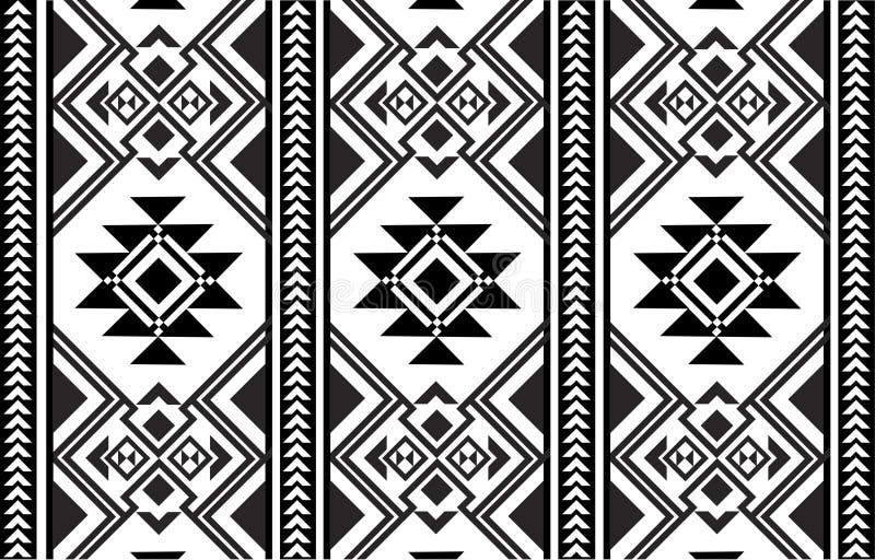 Modern Ethnic Tribal Traditional Black and White Aztec Pattern Stock ...