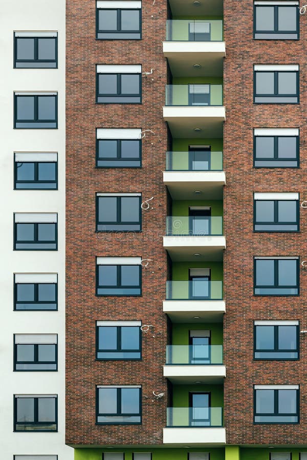 Modern European Residential Apartment Building Complex Stock Image ...