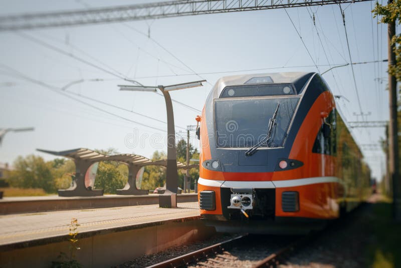 Modern european train stock photo. Image of commuter - 235199084