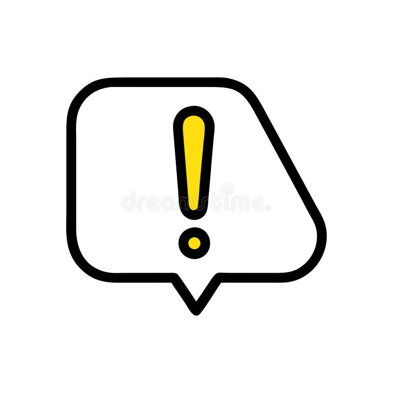Modern Exclamation Mark Icon for Alerts Stock Image - Illustration of ...