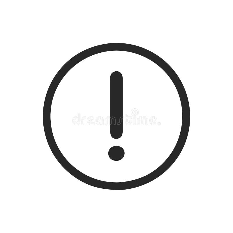 Modern Exclamation Mark Icon Design Stock Image - Illustration of ...