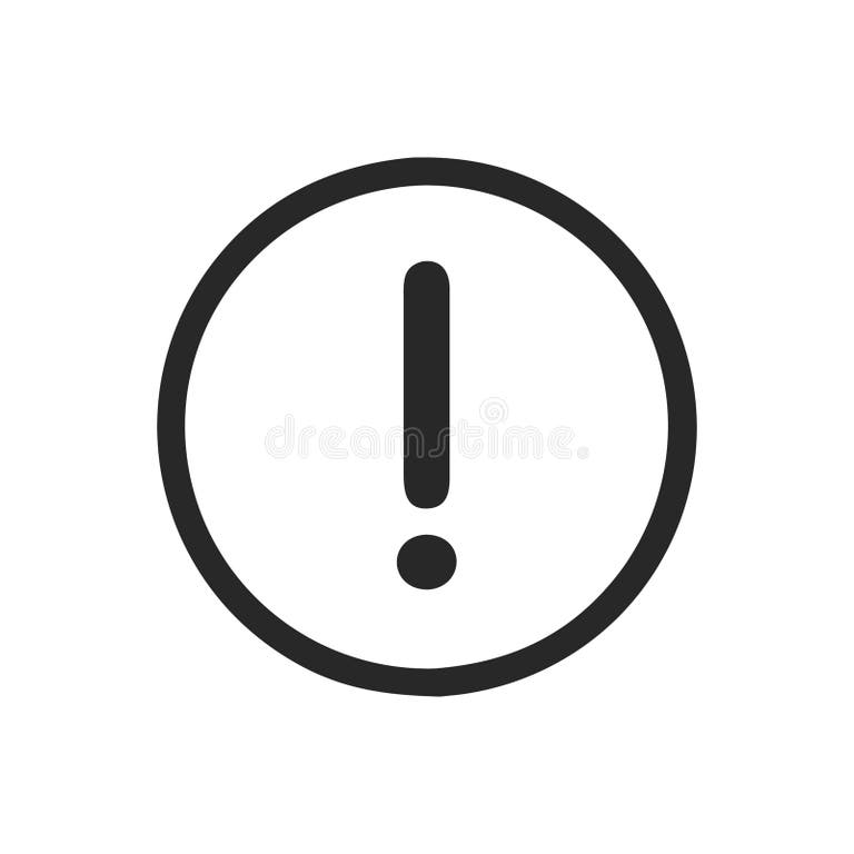 Modern Exclamation Mark Icon Design Stock Image - Illustration of ...