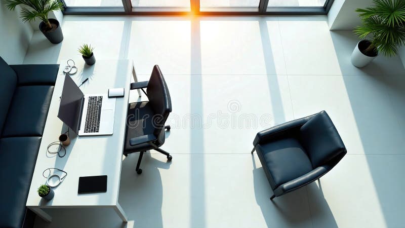 Modern Executive Office a TopDown View of a Stylish and Efficient ...
