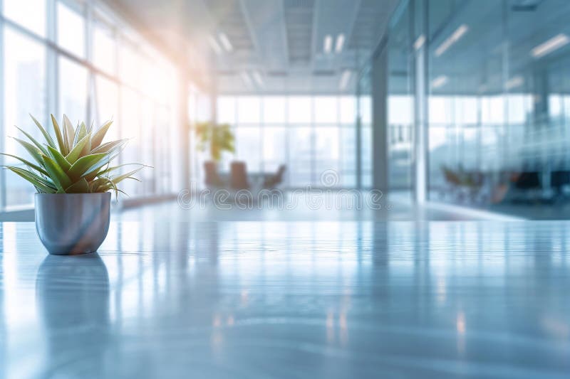 Modern Executive Workplace Background, White Space, Contemporary Office ...