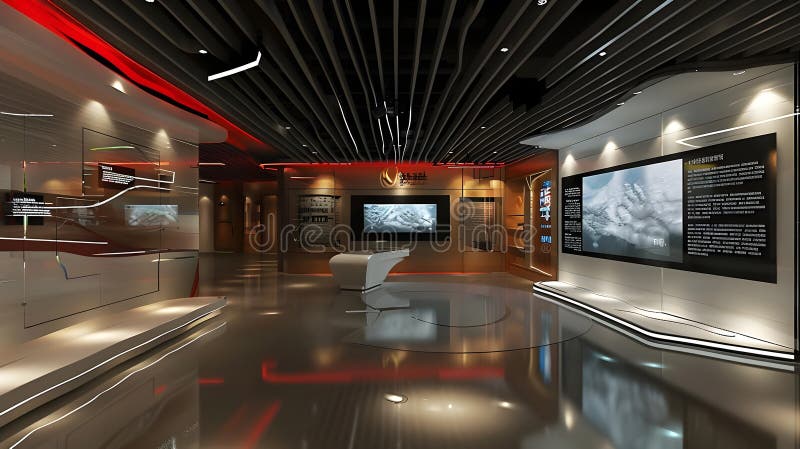 Modern Exhibition Hall Interior Design Concept Generative AI Stock ...