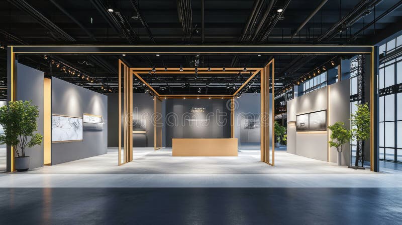 Modern Exhibition Space Design. AI Generated Stock Illustration ...