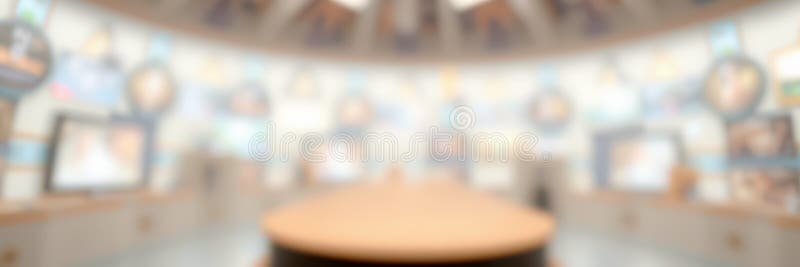 Modern Exhibition Space Features Circular Design, Interactive Displays ...