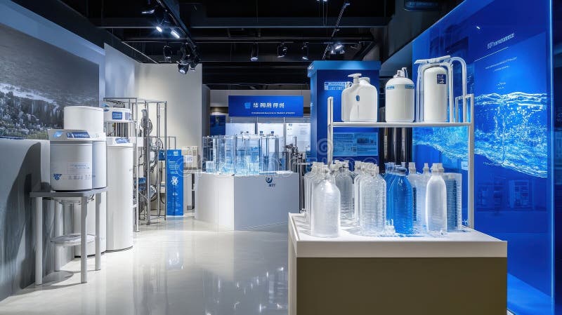 A Modern Exhibition Space Showcasing Water Purification and Filtration ...