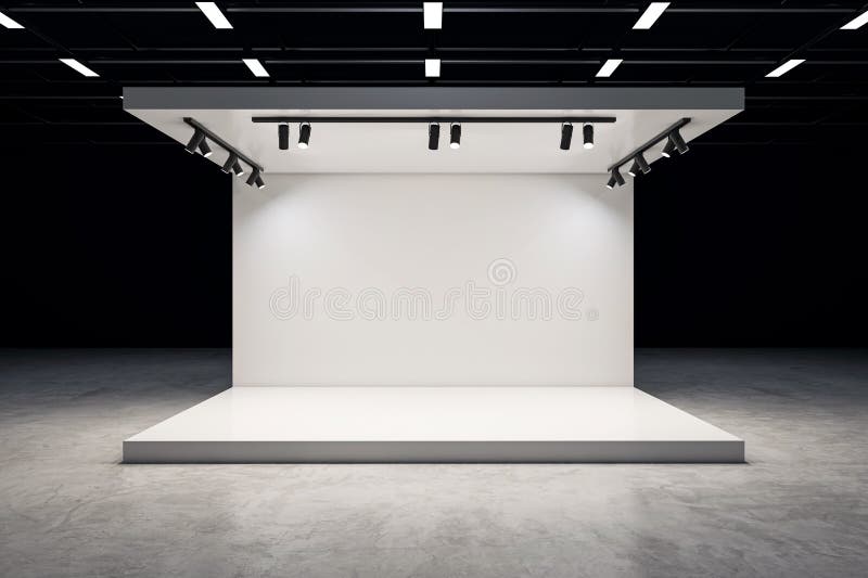 Modern Exhibition Stand with Blank Background for Branding and ...
