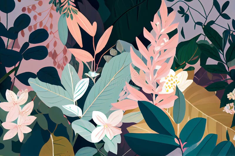 Modern Exotic Floral Jungle Pattern. Collage Contemporary Pattern Stock ...