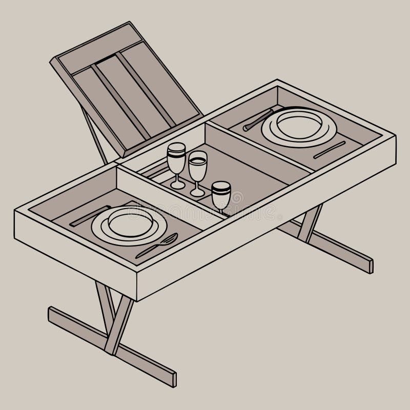 Modern Expandable Dining Table Stock Vector - Illustration of furniture, diningroom: 359779528