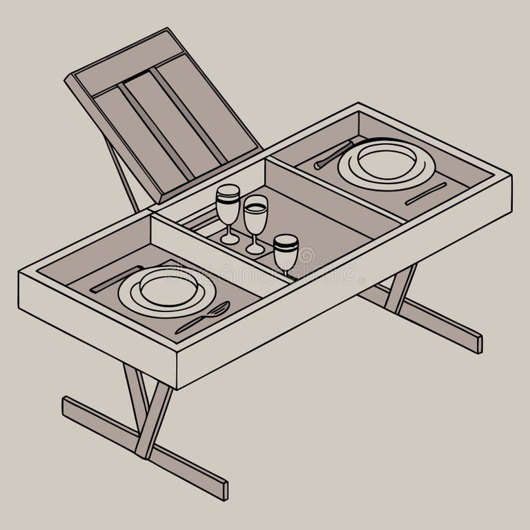 Modern Expandable Dining Table Stock Vector - Illustration of furniture ...