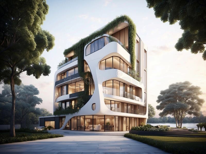 Modern Experimental Building Concept Stock Photo - Image of design ...