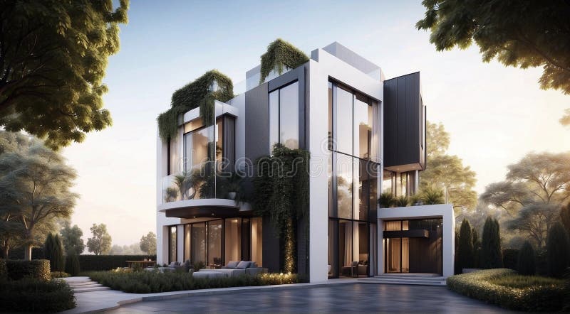 Modern Experimental Building Concept Stock Image - Image of modern ...