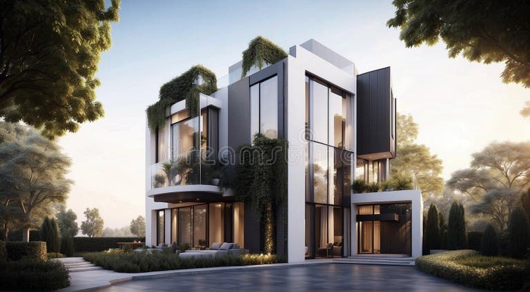 Modern Experimental Building Concept Stock Image - Image of modern ...