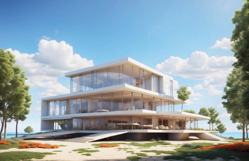 Modern Experimental Building Concept Stock Photo - Image of urban ...