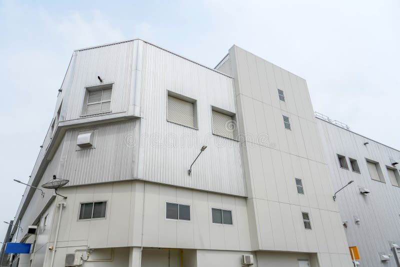 Modern Exterior of White Industrial Building Editorial Stock Image ...