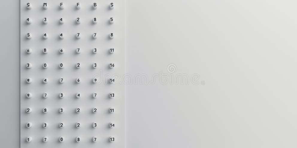 Modern Eye Exam Vision Test Chart with White Minimalist Design Stock ...