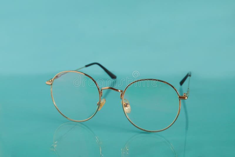 Modern Eye Glasses with Shiny Frame for Reading Stock Image - Image of ...