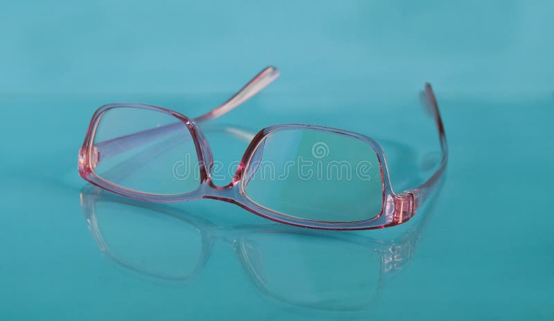 Modern Eye Glasses with Shiny Frame for Reading Stock Image - Image of ...