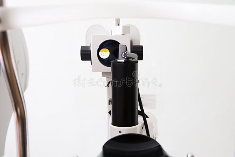Modern Eye Testing Device Standing in the Lab Stock Image - Image of ...