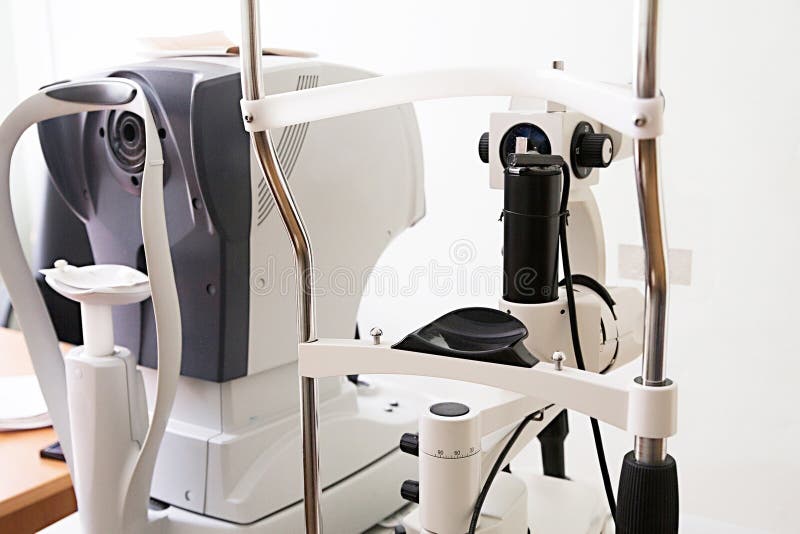 Modern Eye Testing Device Standing in the Lab Stock Photo - Image of ...