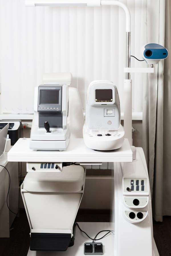 Modern Eye Testing Device Standing in the Lab. Tonometer in ...