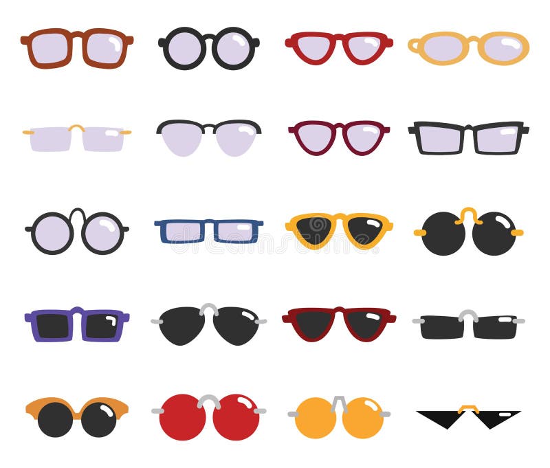 Modern eye wear, icon stock vector. Illustration of icon - 260371883