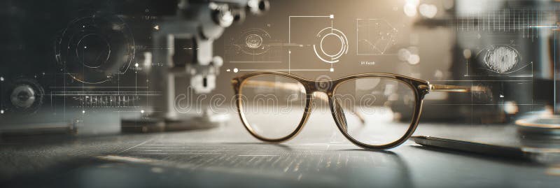 Modern Eyecare Setup with Glasses and Optometry Tools Showcasing ...