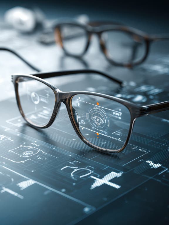 Modern Eyecare Tools Featuring Glasses and Optometry Diagrams with ...