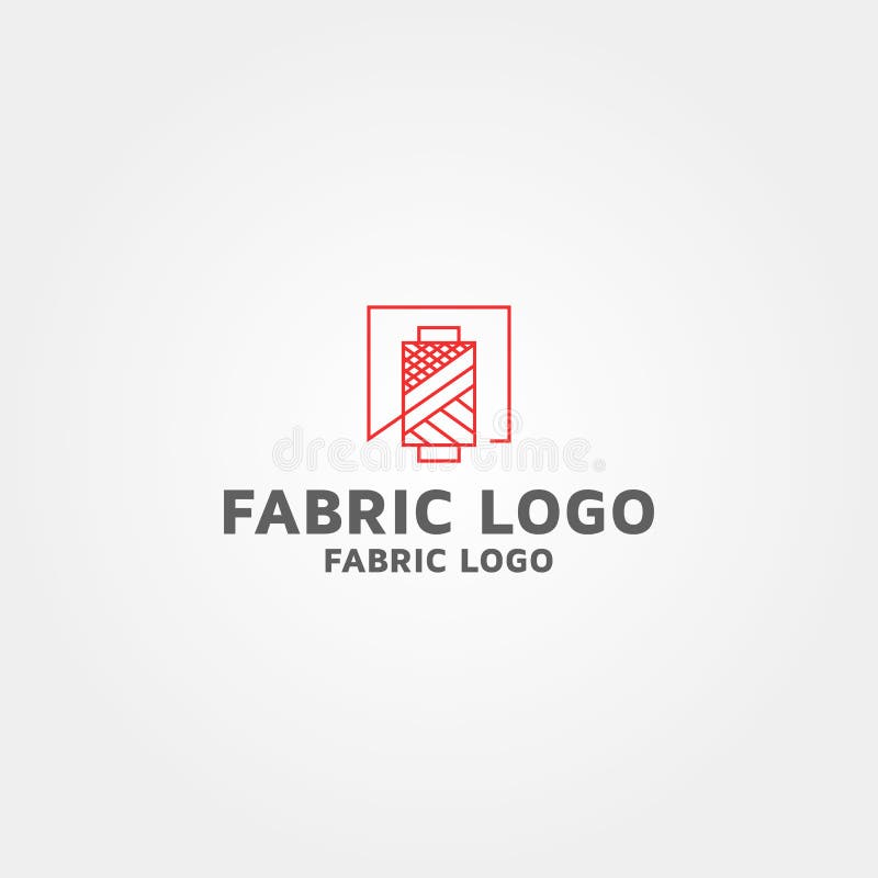 Modern Fabric Vector Logo Design Template Stock Vector - Illustration ...
