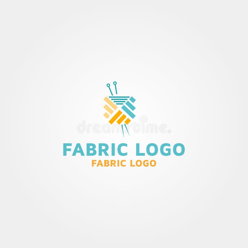 Modern Fabric Vector Logo Design Template Idea Stock Vector ...