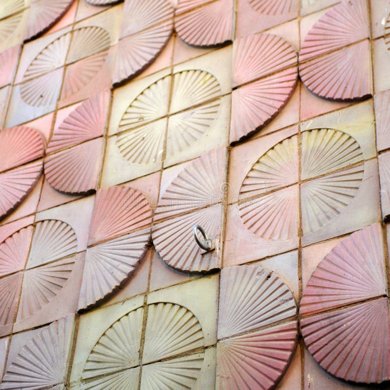 Modern Facade of a Building with Geometric Pattern Ceramic Blocks in ...