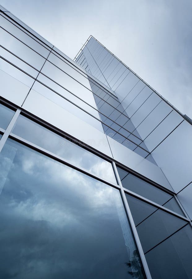Modern facade detail stock image. Image of blue, glazing - 14012115