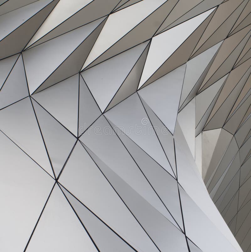 Modern Facade and Geometric Form Stock Image - Image of windows ...