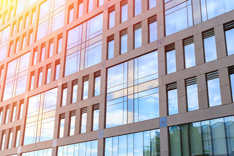 Modern Facade of High-rise Office Building Stock Photo - Image of ...