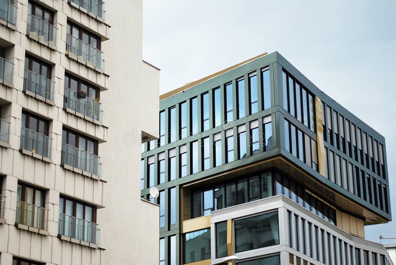 Modern facade stock image. Image of place, construction - 70850341