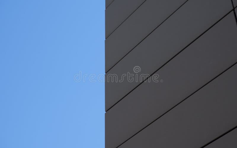 Modern Facade of an Office Building with Sky Behind Stock Photo - Image ...